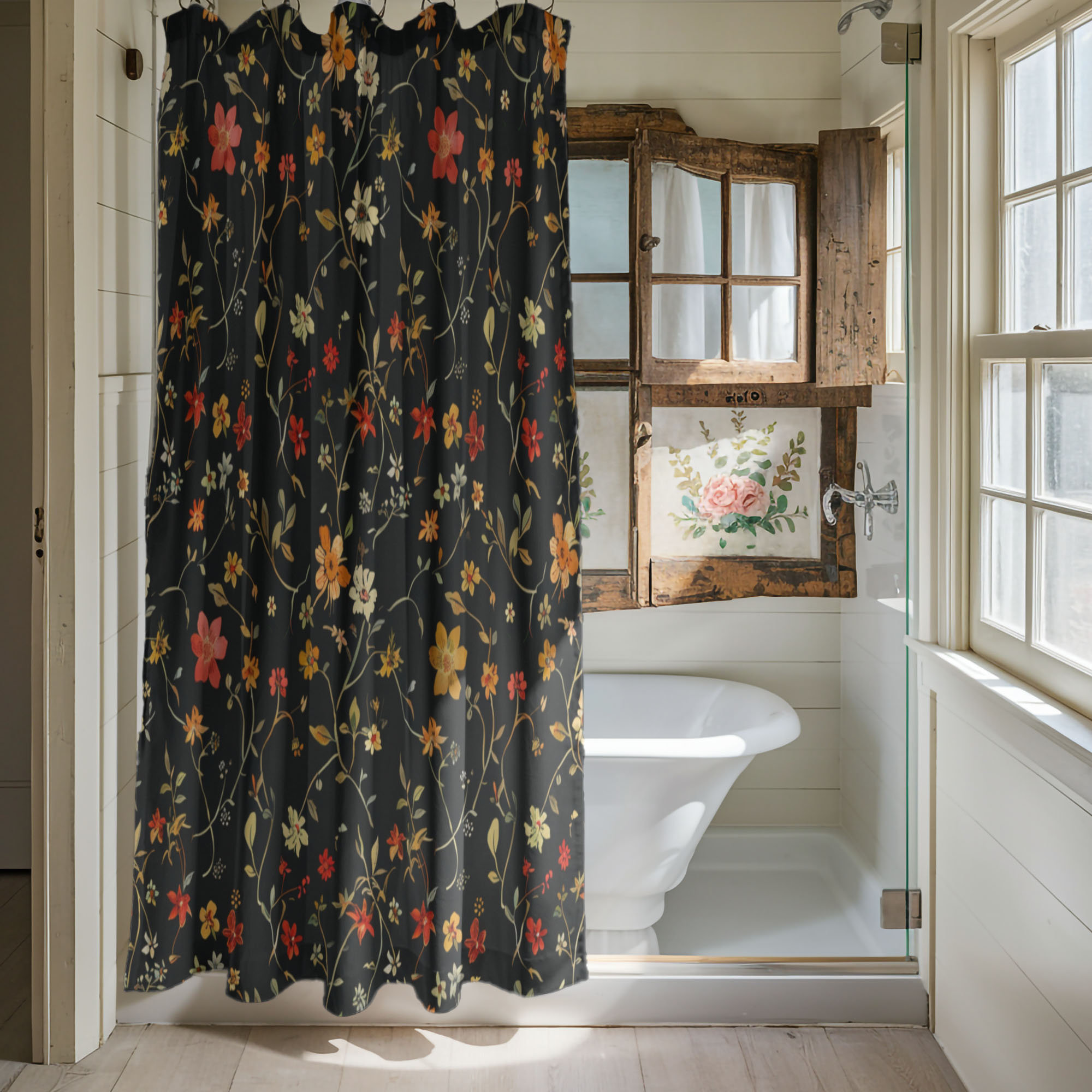Latitude Run® Dark Daffodil - Premium Shower Curtain | Wayfair