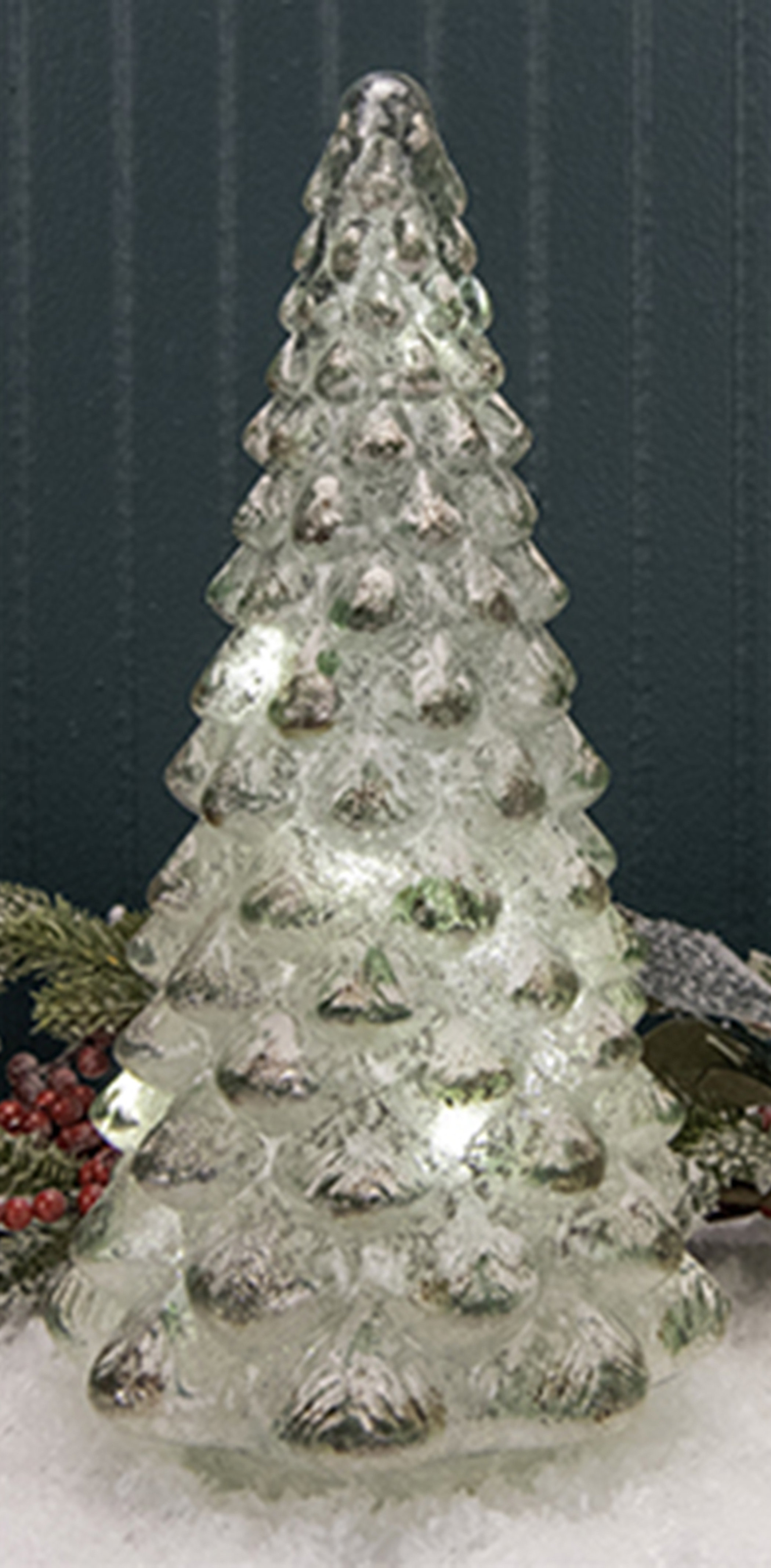 The Holiday Aisle® Glass Pine Tree with LED Lights | Wayfair