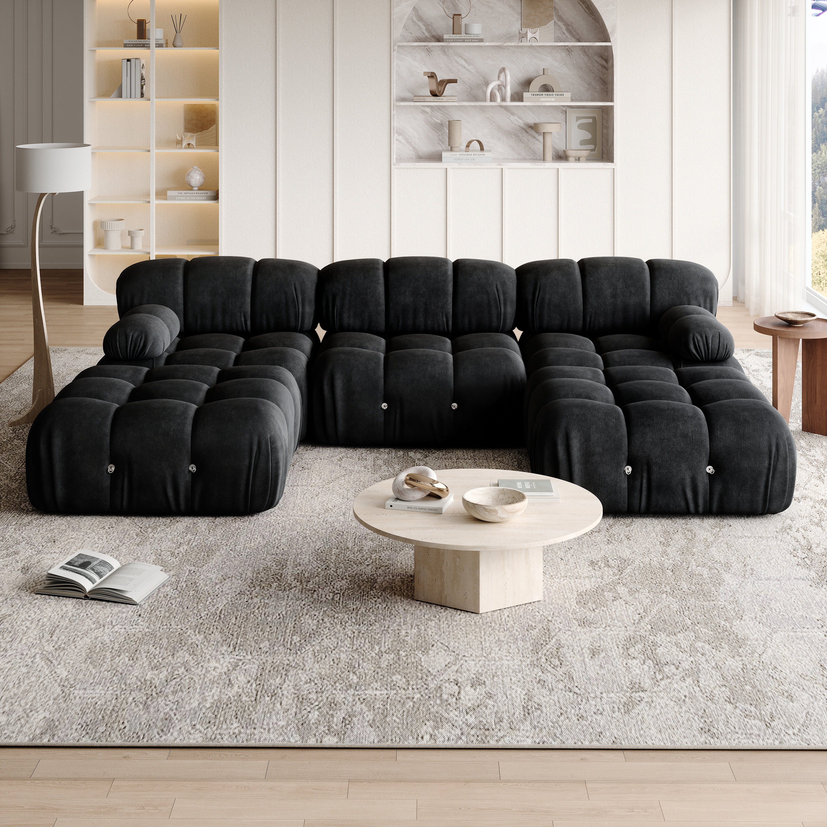 Wrought Studio™ Chenille Modular Sectional Sofa, Convertible Sponge ...