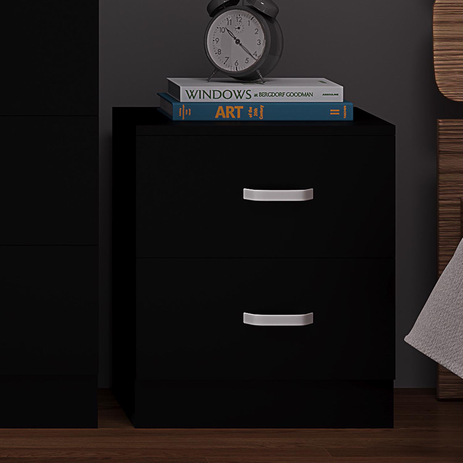 17 Stories Lycinda 2 Drawer Bedside Table Nightstand Cabinet. Matt ...