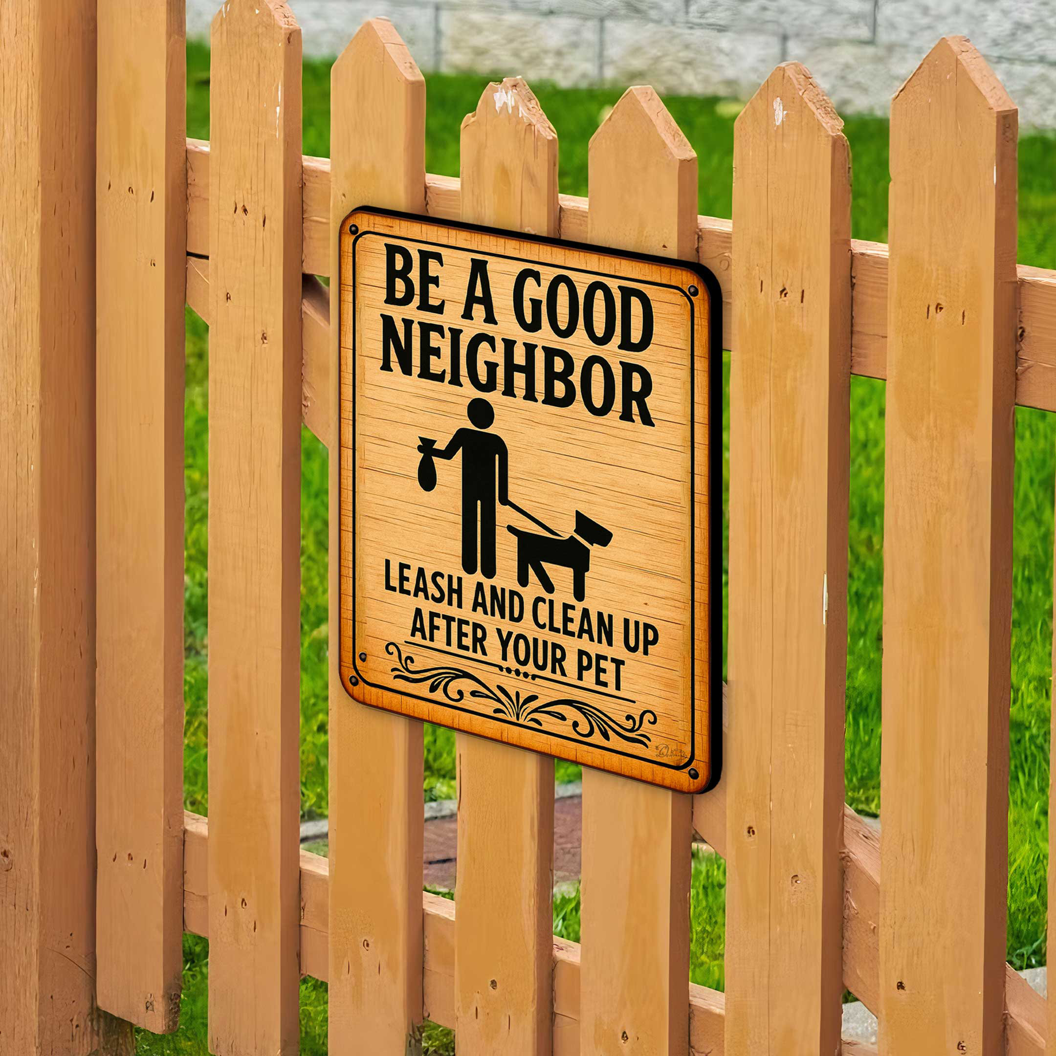 Trinx Wooden Khalfani Be A Good Neighbor Sign | Wayfair