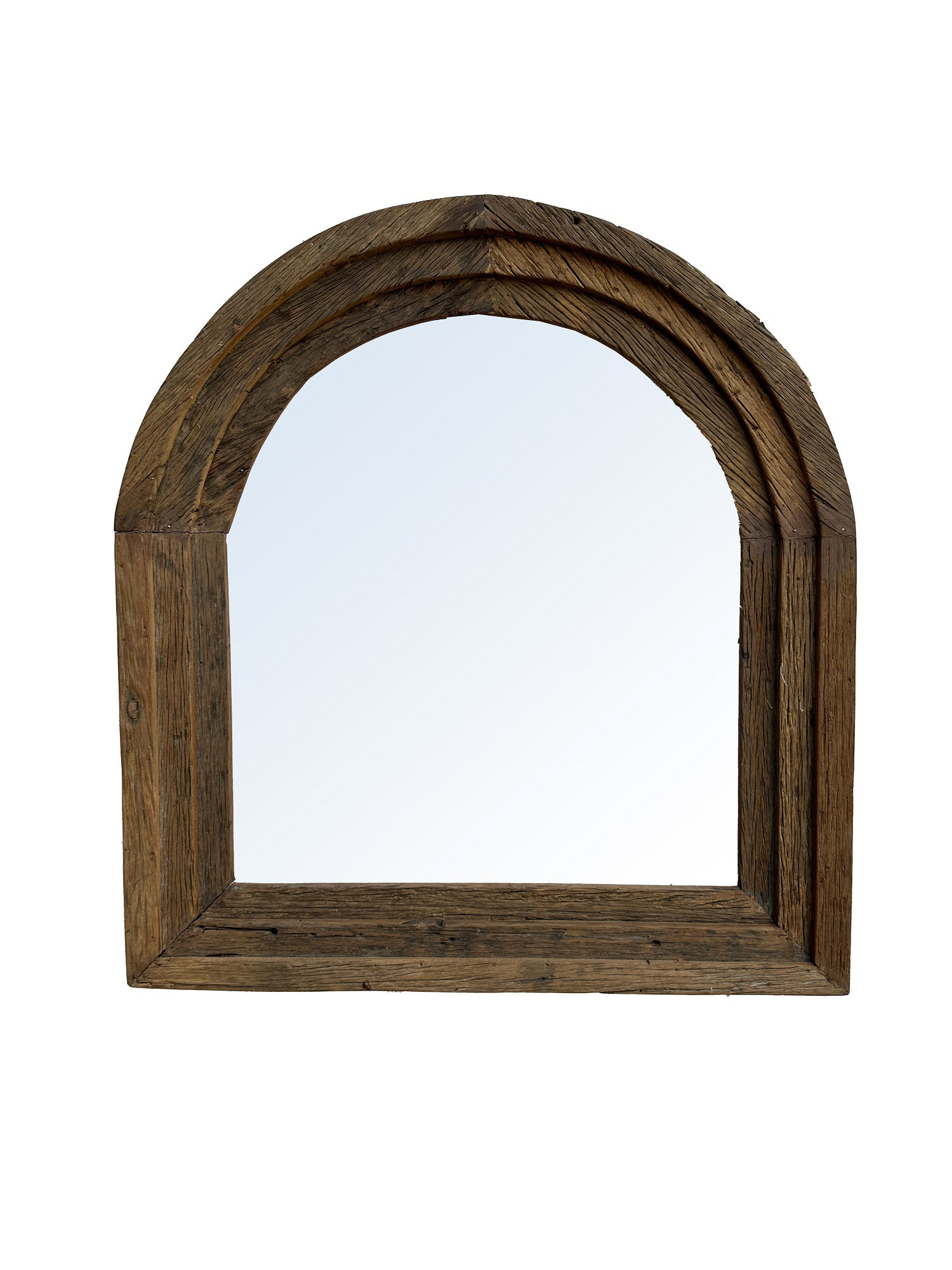 Millwood Pines Wood Oval Mirror Natural H 36" & L 33" | Wayfair