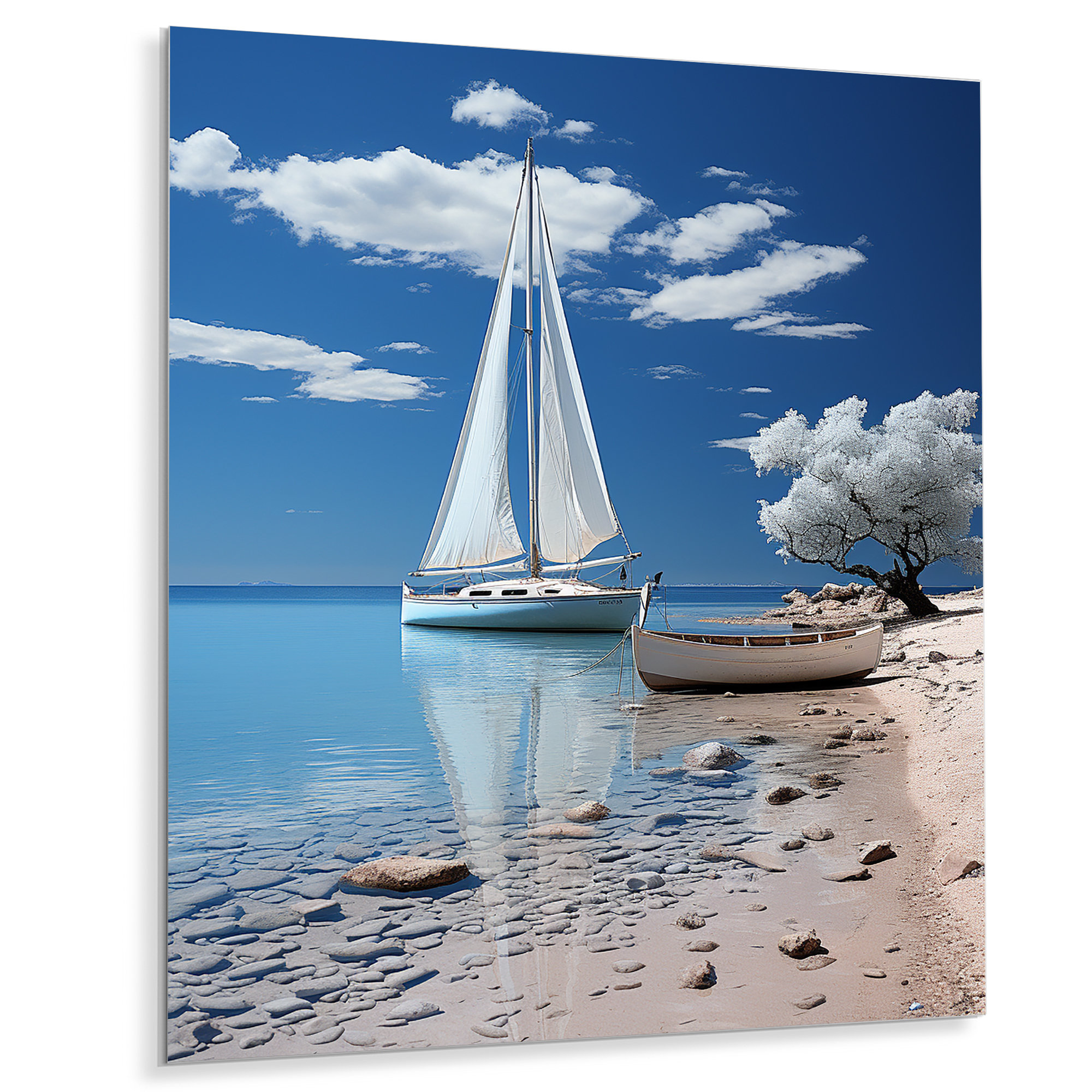 Dovecove Boat Elegance Minimalism III - Nautical & Beach Metal Art ...