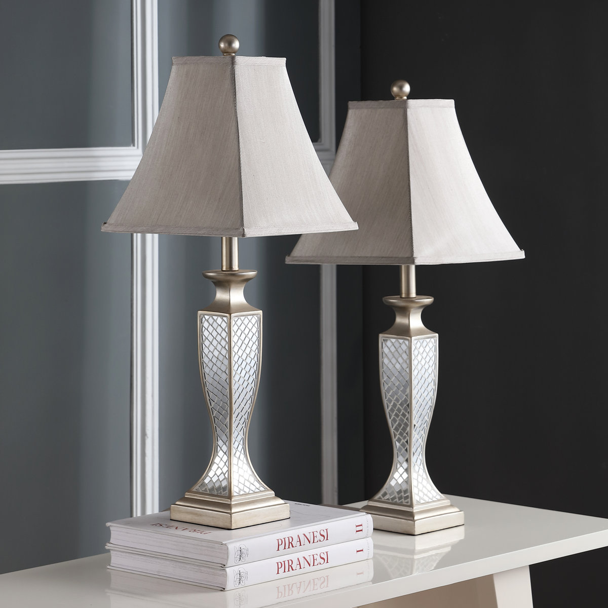House of Hampton® Doniphan Mirror 28" Table Lamp Set & Reviews | Wayfair