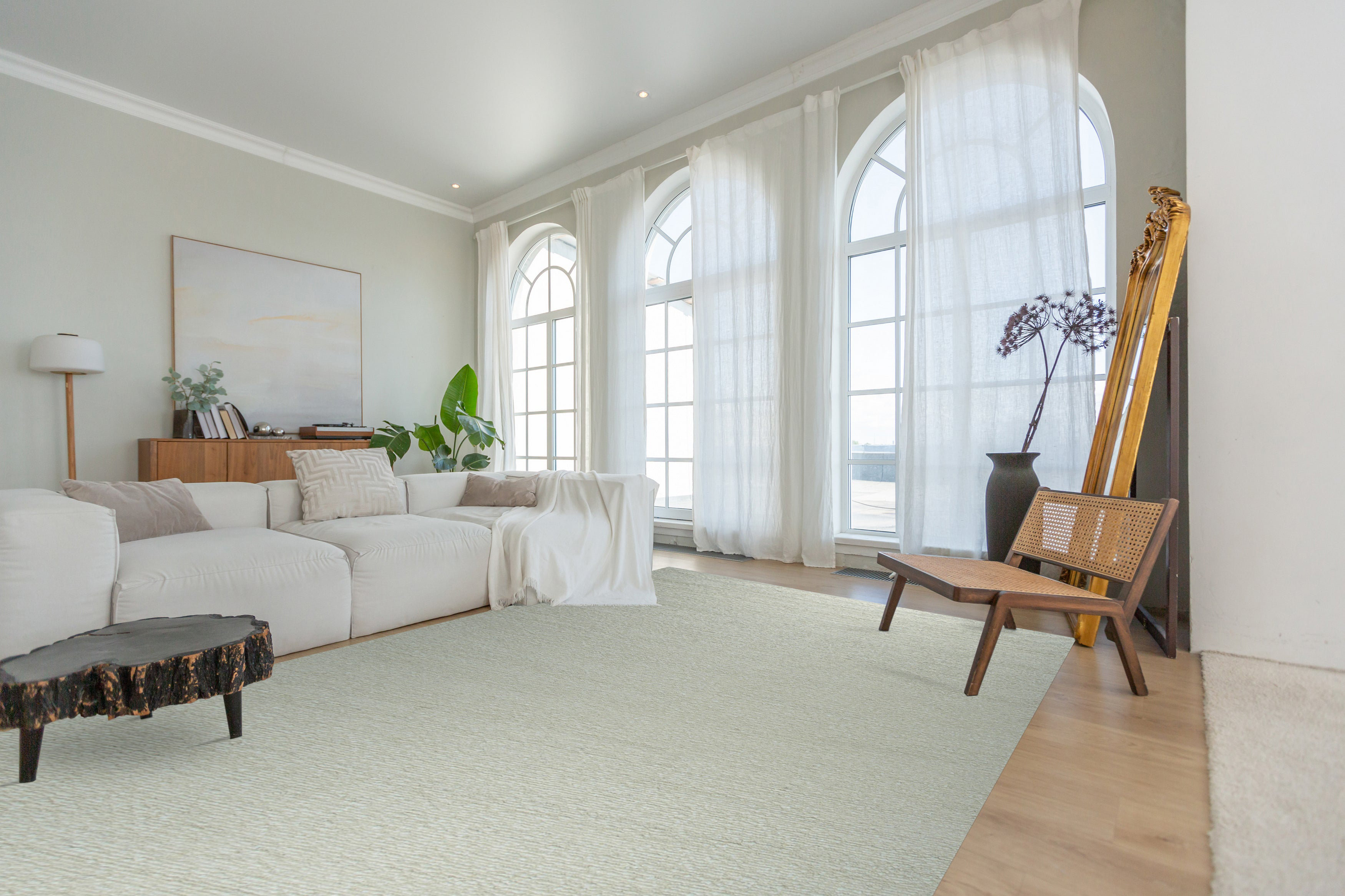 EORC Bespoke Delicate Ivory Handmade Wool Rug | Wayfair