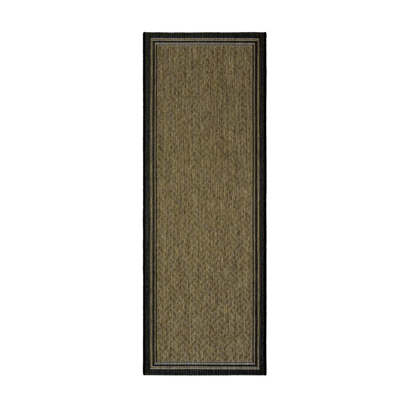 Gertmenian Paseo Soroa Chestnut Brown/ Black Modern Border Flatweave ...