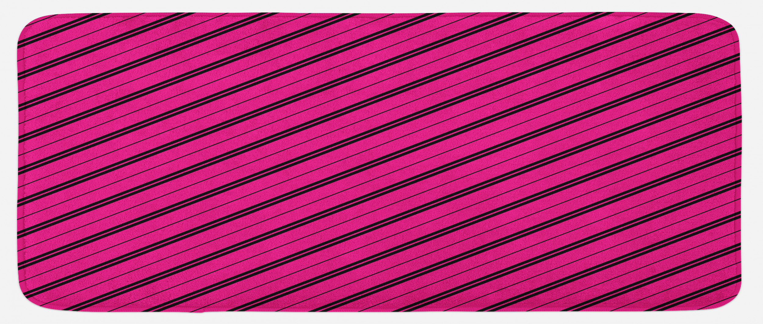 East Urban Home Diagonal Lines Black Stripes On Pink Backdrop Classical ...