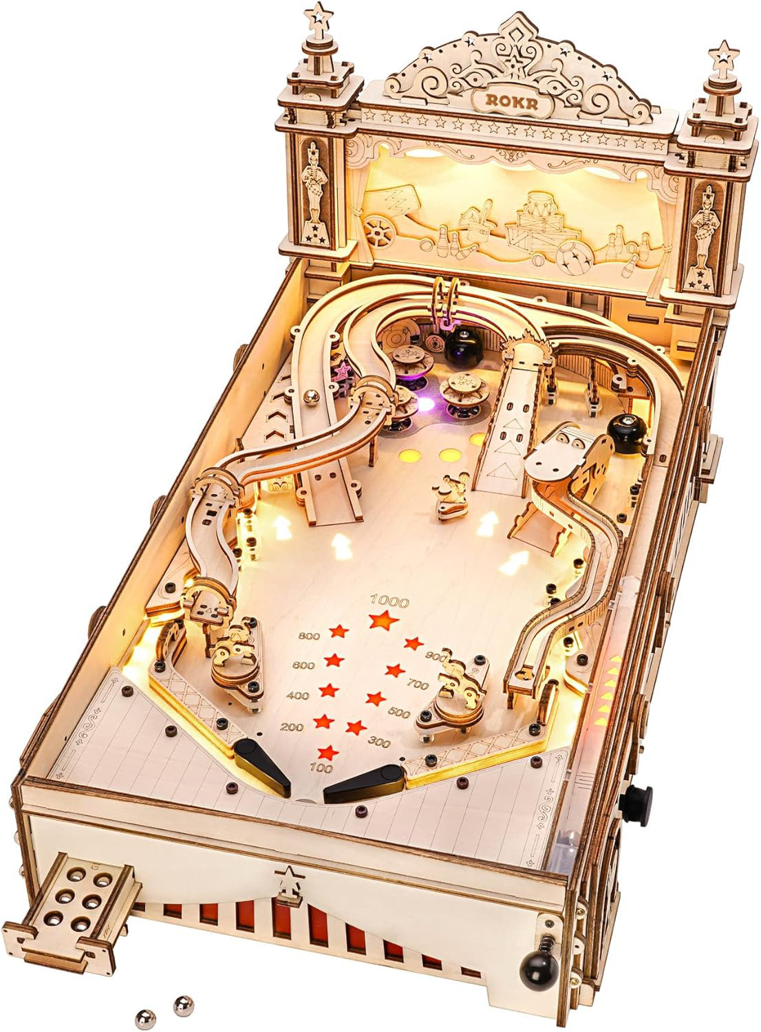 Furniture Co. 3D Wooden Pinball Machine Toy | Wayfair