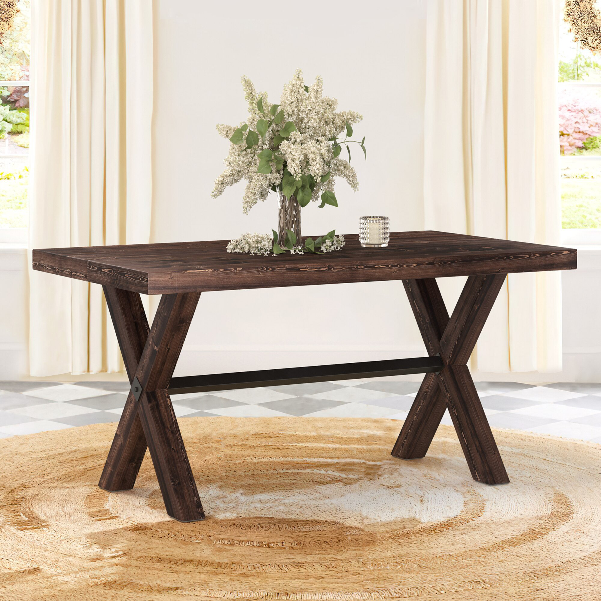 Laurel Foundry Modern Farmhouse Linus Solid Wood Dining Table & Reviews ...