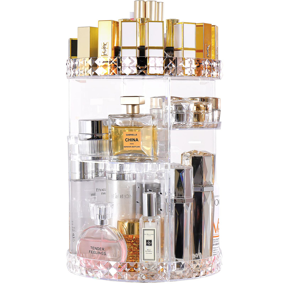 Mercer41 360 Rotating Makeup Organizer Large Perfume Cosmetics ...