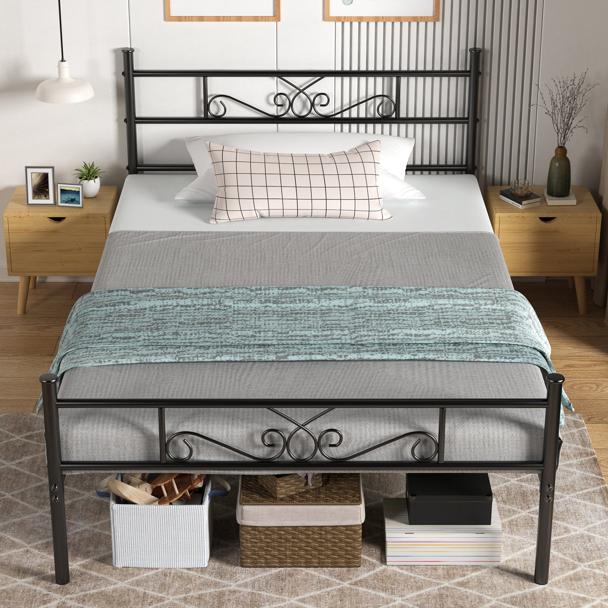 Red Barrel Studio Jariana Metal Bed Frame & Reviews | Wayfair