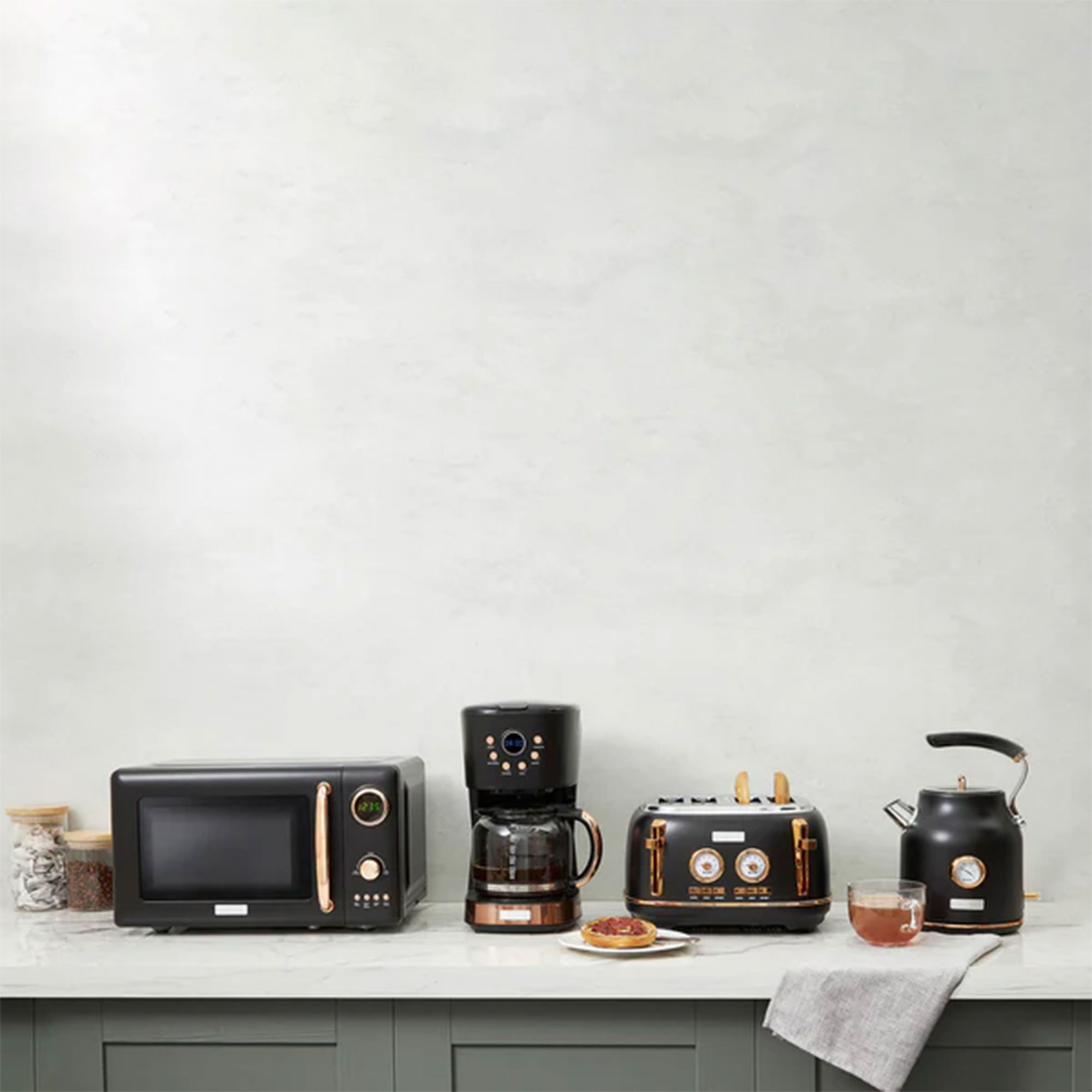 Haden 700W Microwave Oven and 1.7L Electric Kettle Kitchen Appliance ...