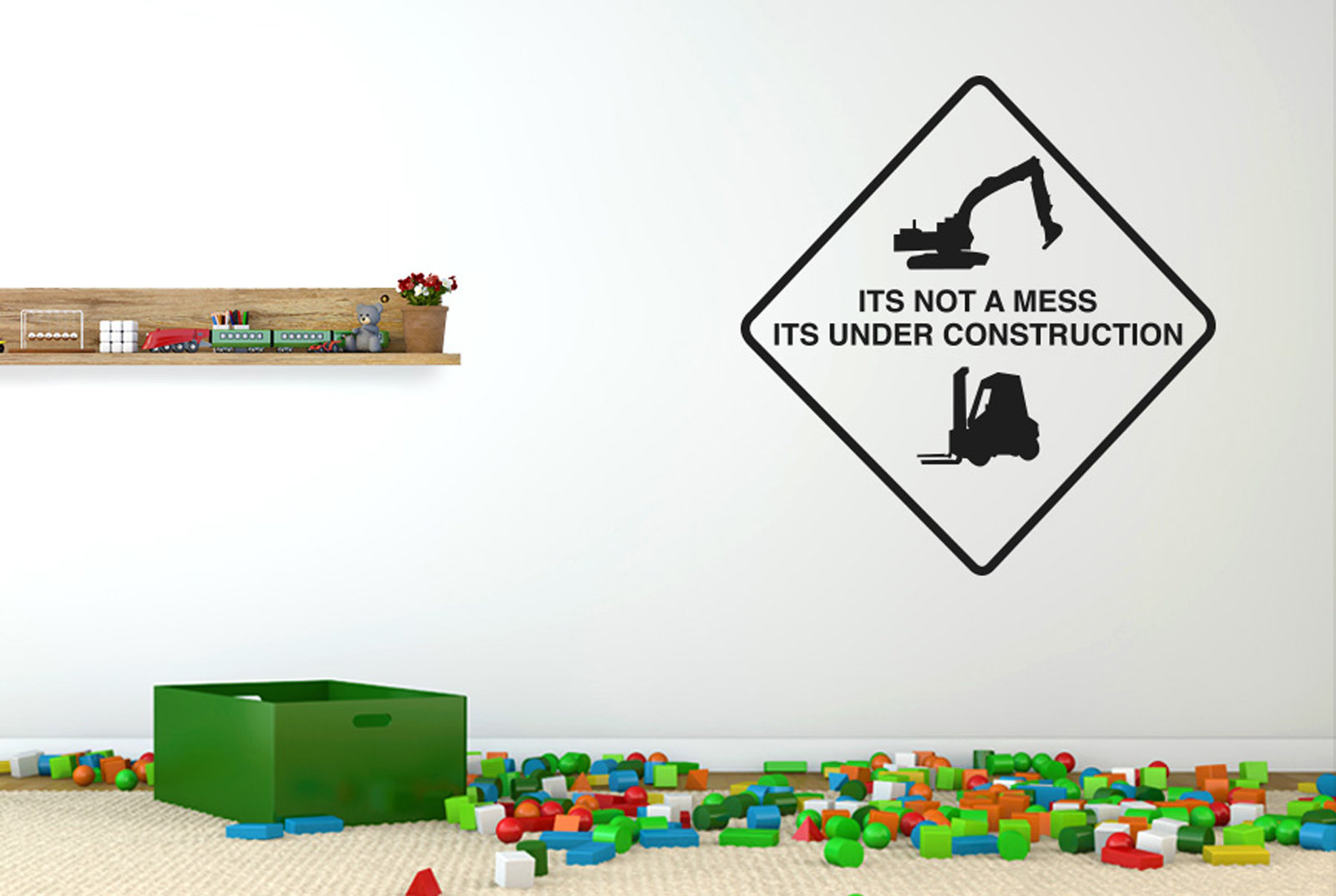 East Urban Home It's Not a Mess It's Under Construction Sign Wall ...