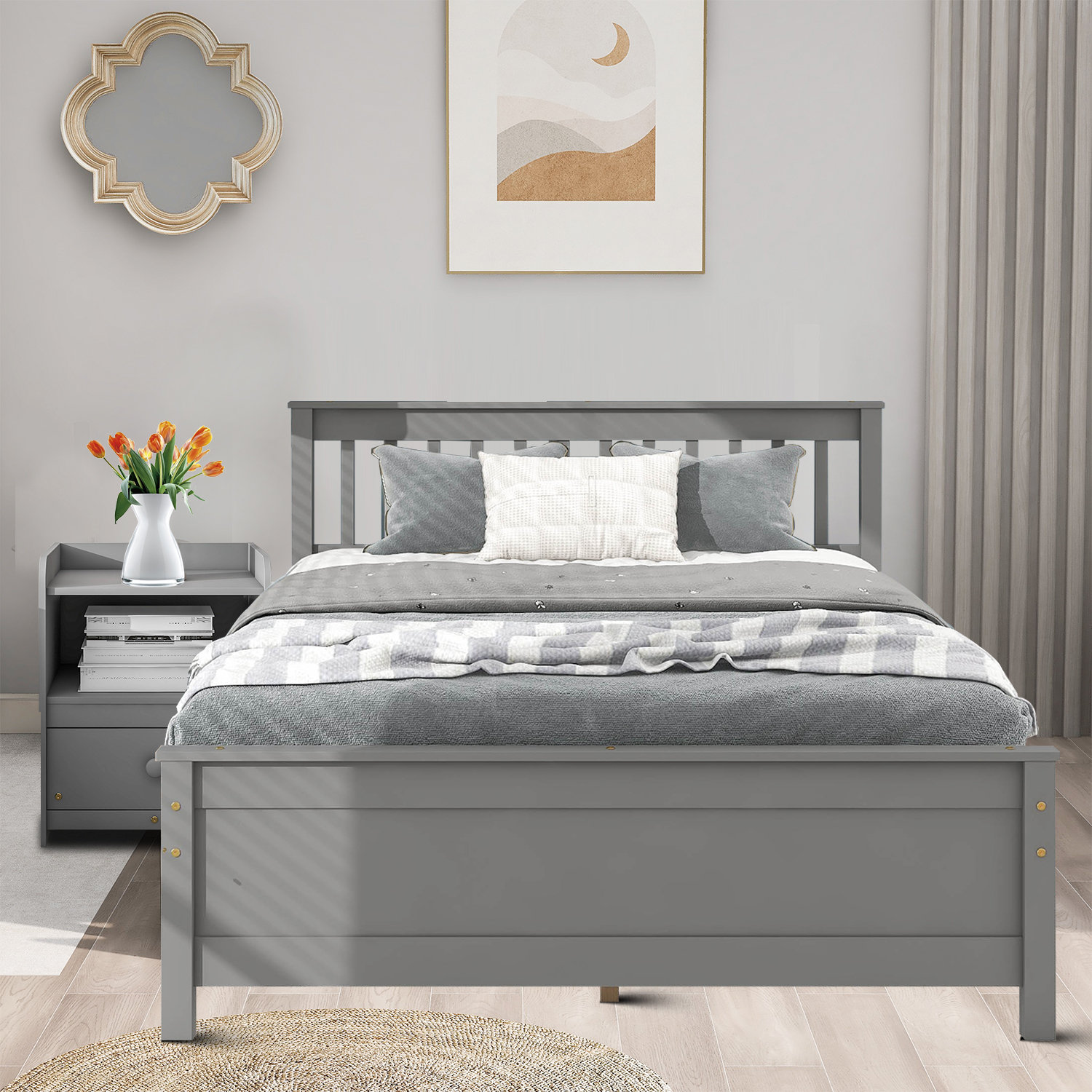 Winston Porter Jasmeen Full / Double Solid Wood Platform 2 Piece ...