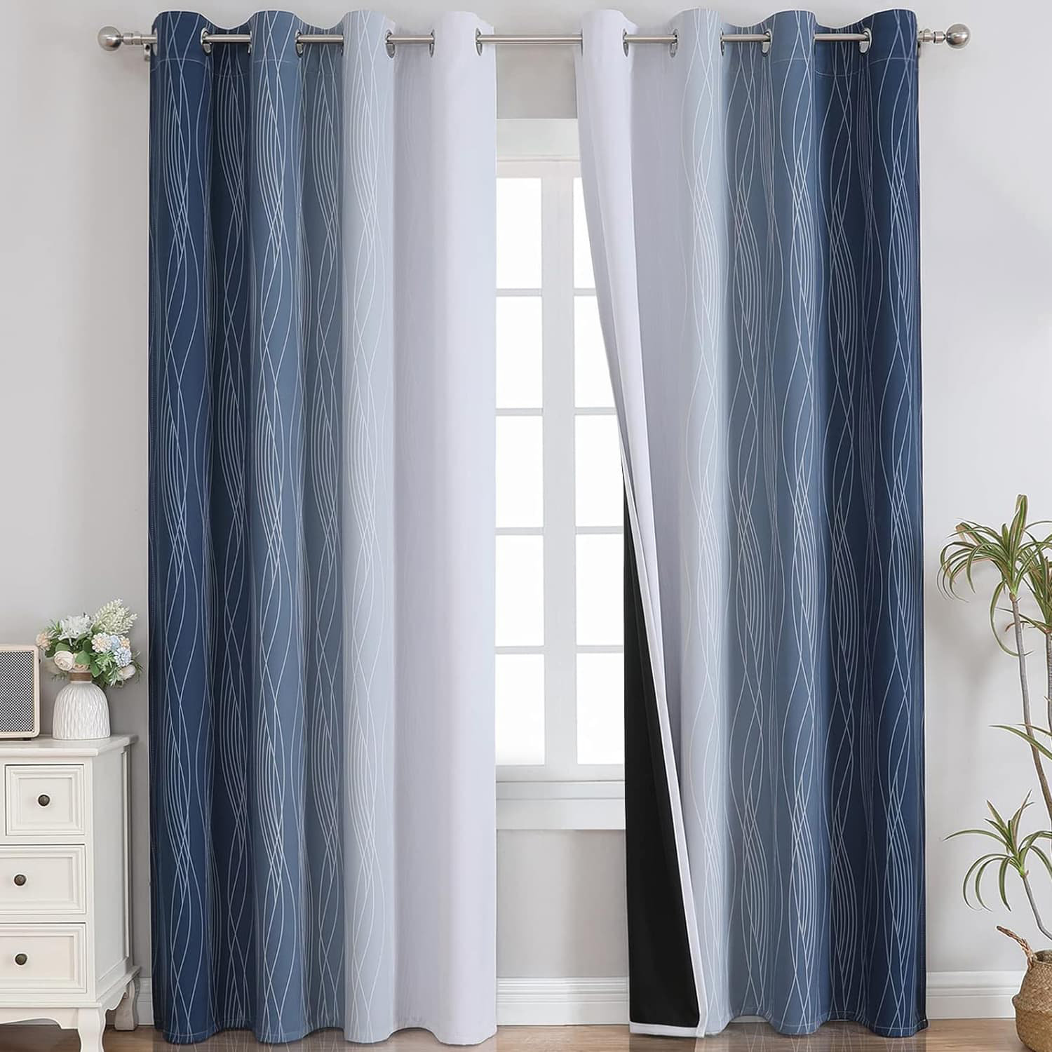 Hokku Designs Hultin Polyester Room Darkening Curtain Pair | Wayfair