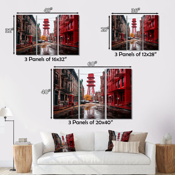 Ebern Designs Canada Montreal Melody III, impression sur toile 3 pièces ...