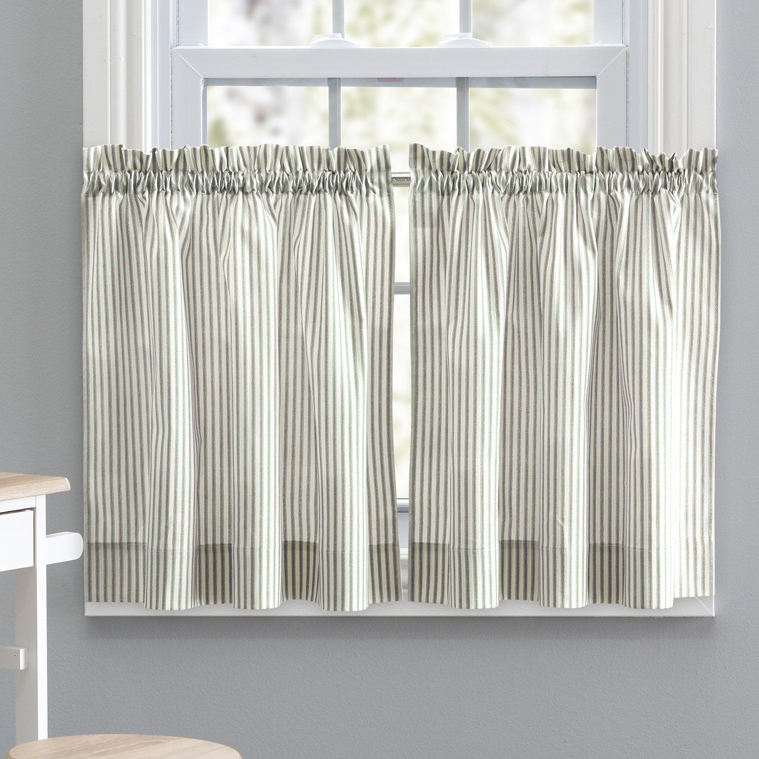 Gracie Oaks Charis Tiers Cafe Curtain & Reviews | Wayfair