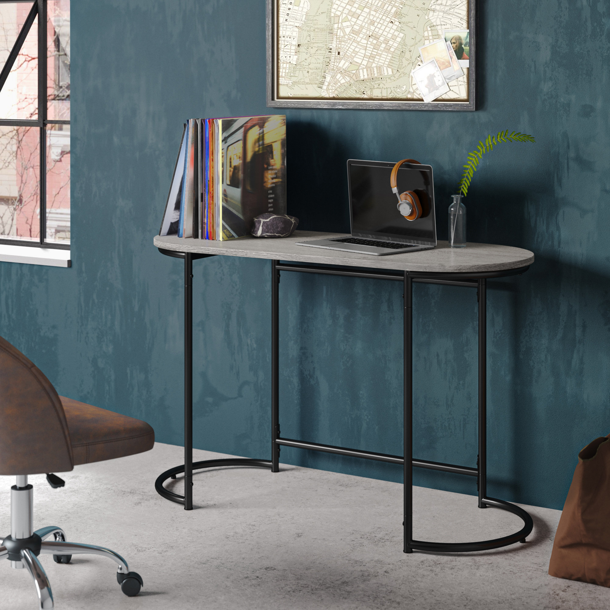 Steelside™ Malaga Oval Desk | Wayfair