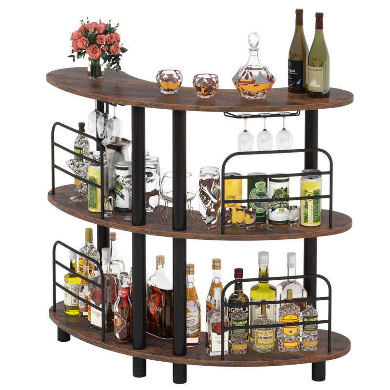 17 Stories Georgia-Skye Bar Table Liquor Bar Cabinet Home Bar Unit with ...