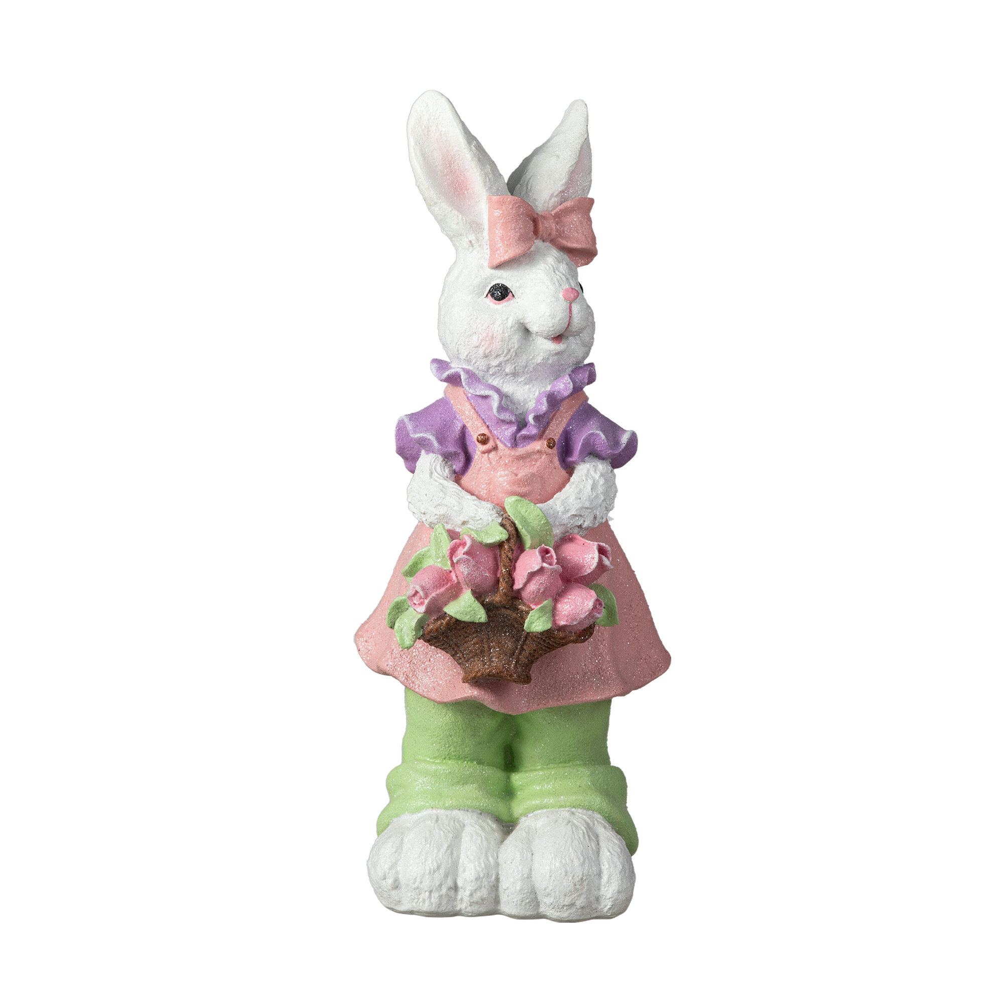 House of Hampton® 17.5"H Easter Resin Bunny Girl Table Decor With ...
