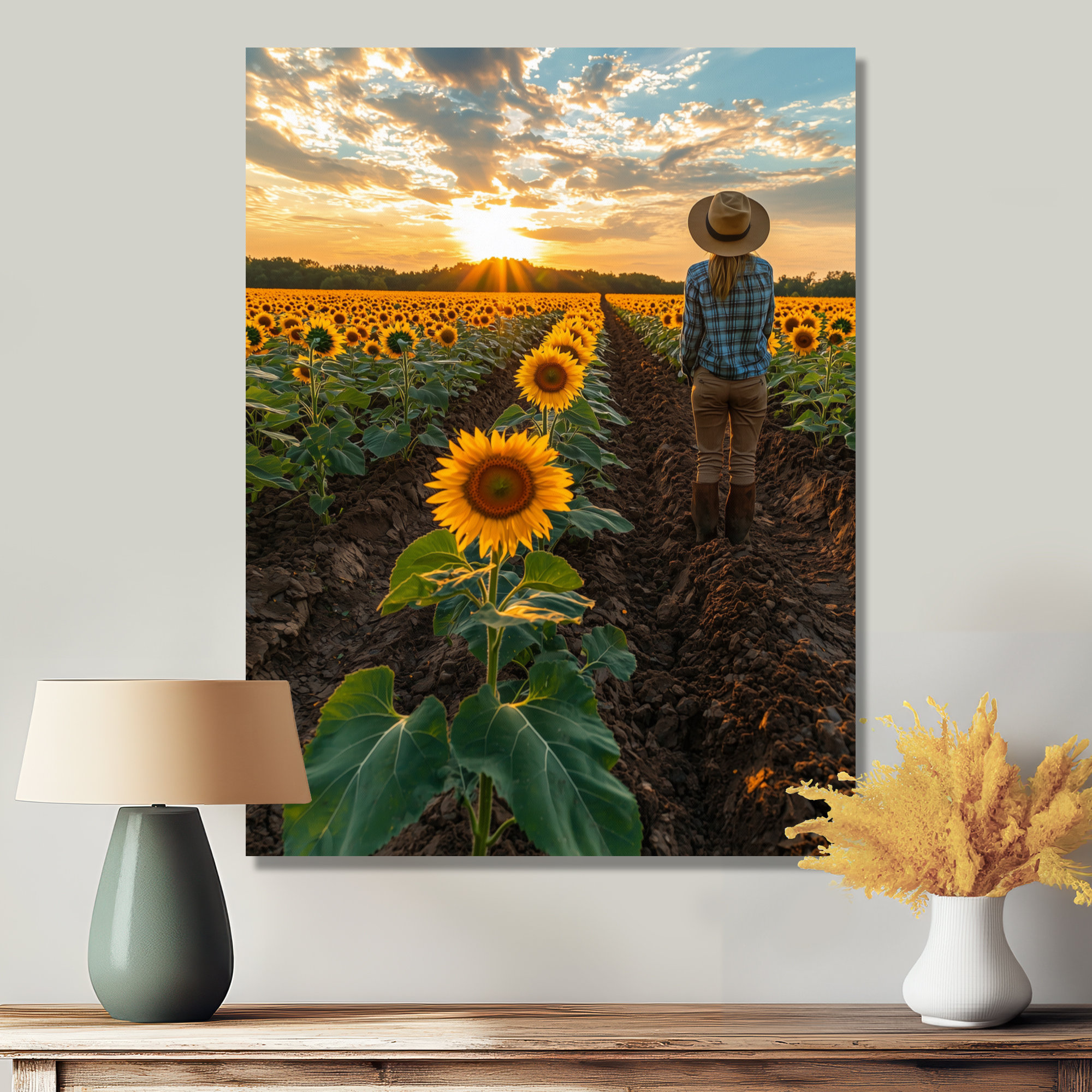 Gracie Oaks Gerritt - Floral Wall Art Living Room | Wayfair