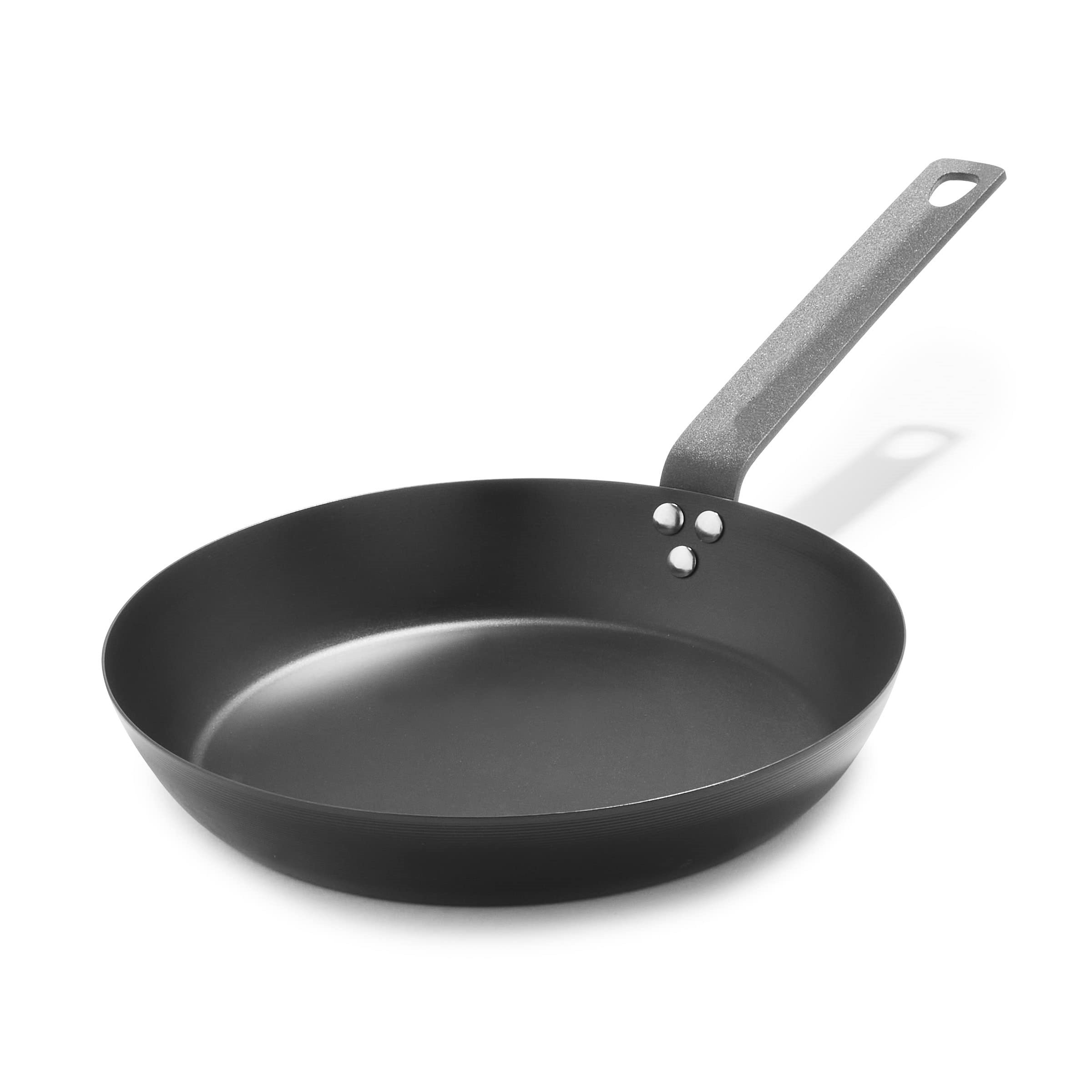 LIFETIME FLOORING LLC Pre-Seasoned Carbon Steel 10" Frying Pan Skillet ...