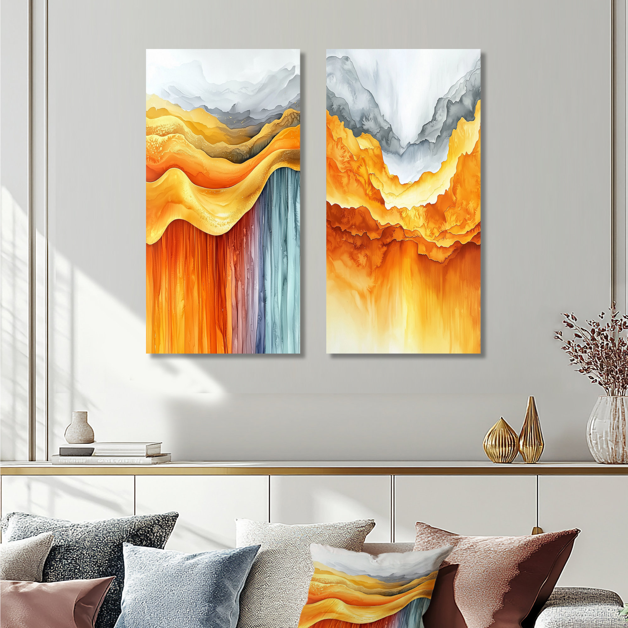 Latitude Run® Chromatic Dance Of Silent Liquid Ink I - Abstract Wall ...