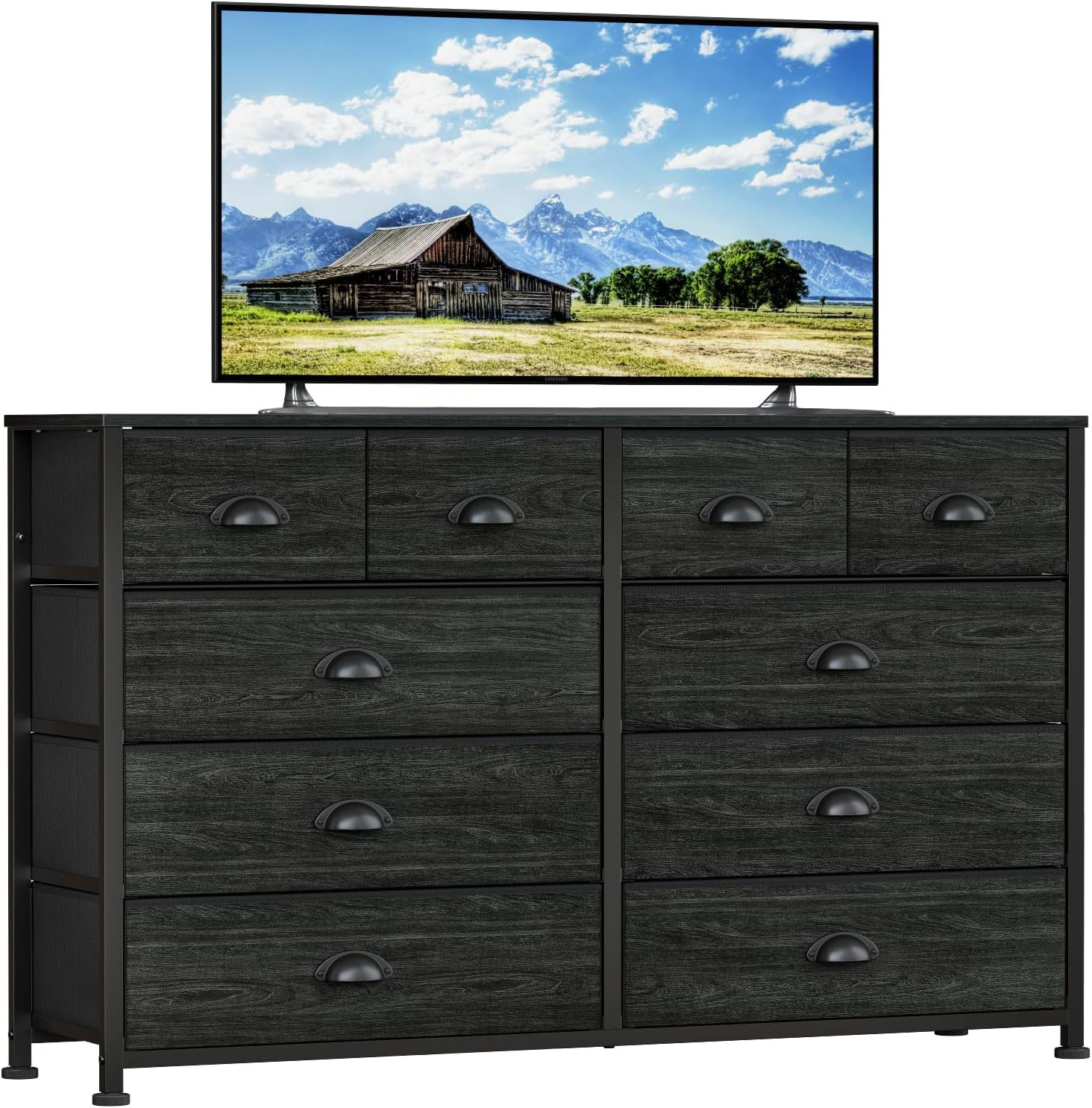 Hokku Designs Bedroom Dresser for 55”Long TV Stand Entertainment Center ...