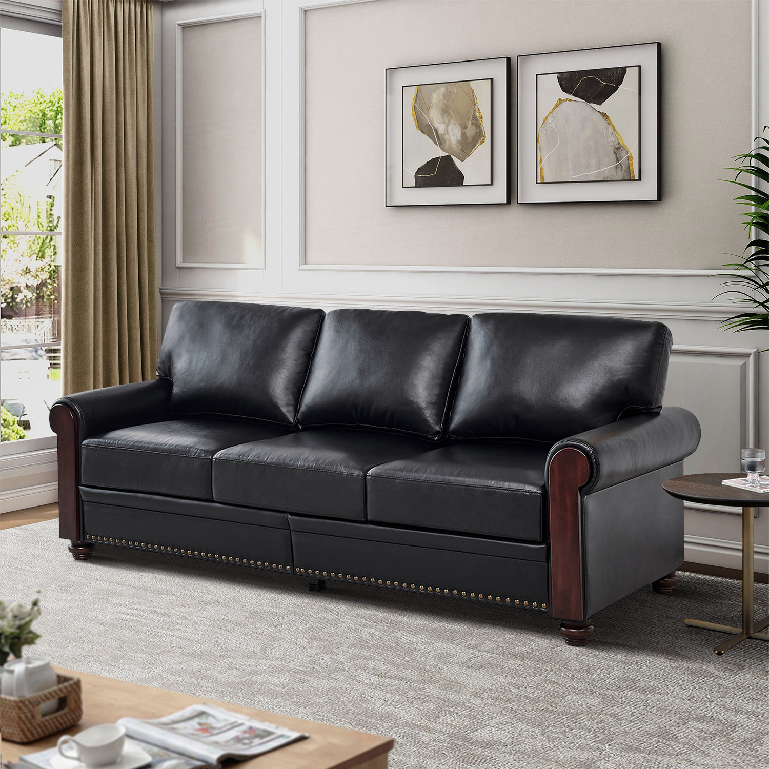 Lark Manor™ Apolinar 82'' Rolled Arm CAL117 Compliant Sofa | Wayfair