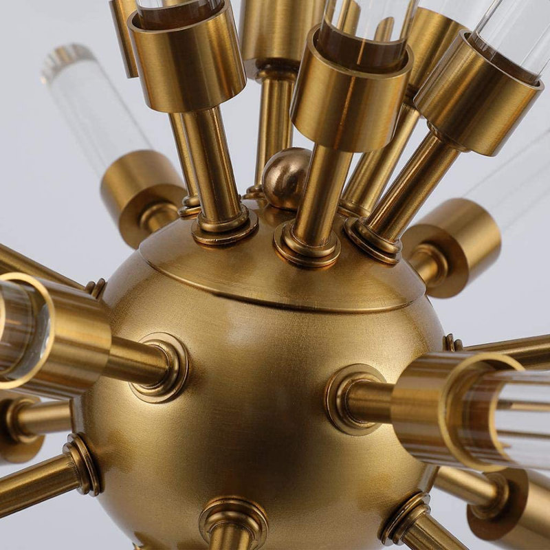 Everly Quinn Gold Sputnik Table Lamp Desk Lamp | Wayfair