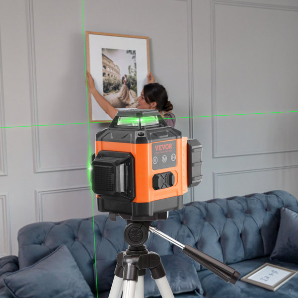 VEVOR 100ft Self Leveling Laser Level, Manual Green 3 x 360° Cross Line ...