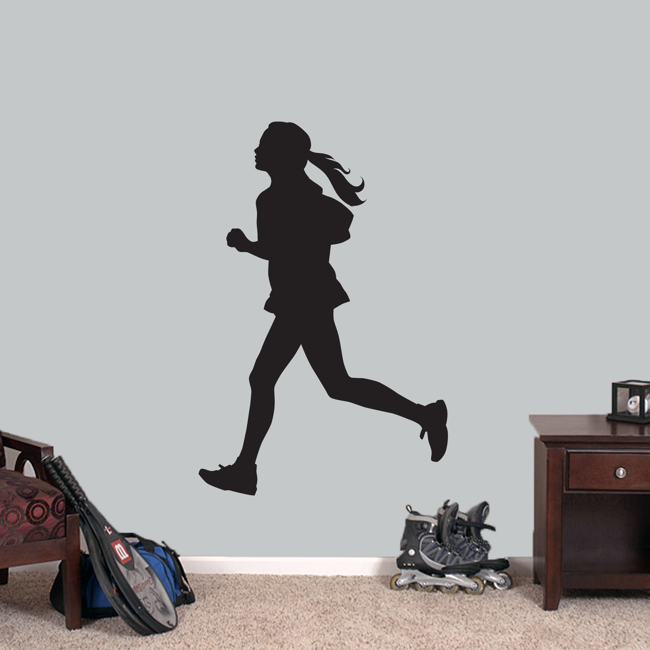 Winston Porter Turnage Girl Running Wall Decal | Wayfair