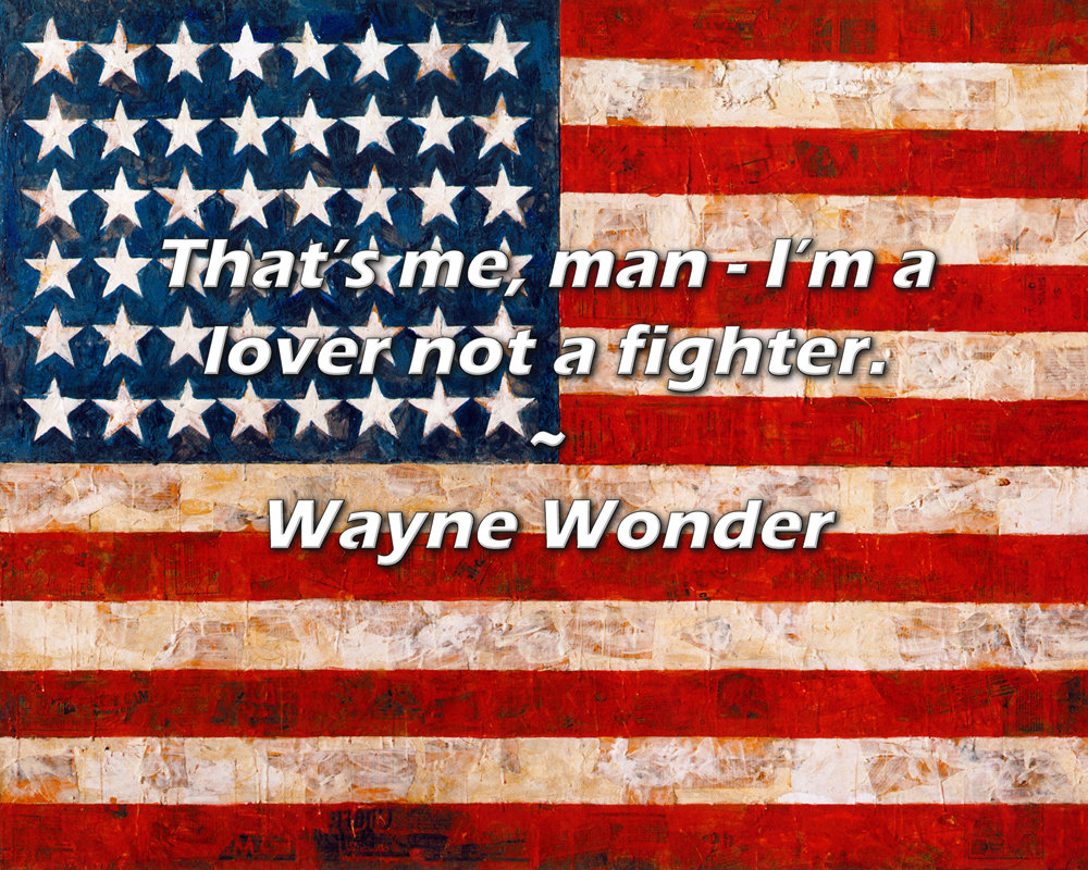 Trinx Wayne Wonder Quote: That’s me, man - I’m a lover not a fighter ...