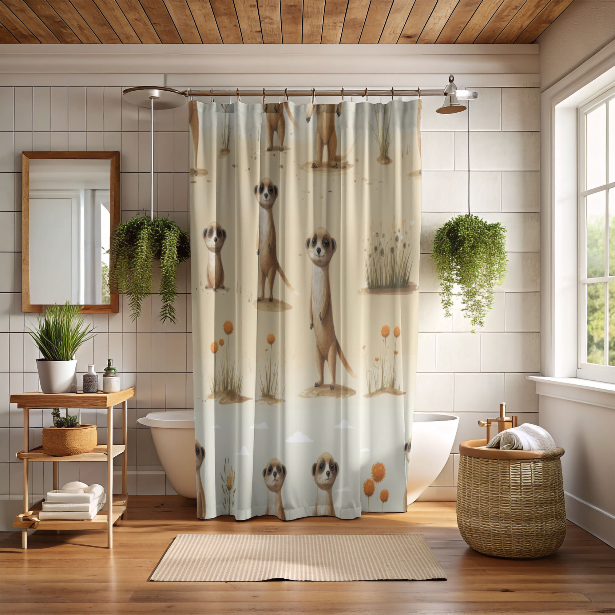 East Urban Home Curious Kits - Premium Shower Curtain | Wayfair