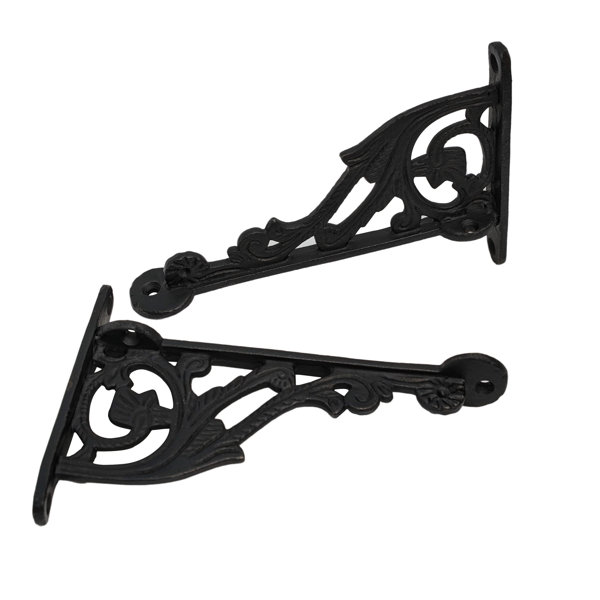 Astoria Grand Midge Solid Cast Iron Shelf Brackets Victorian Colonial ...