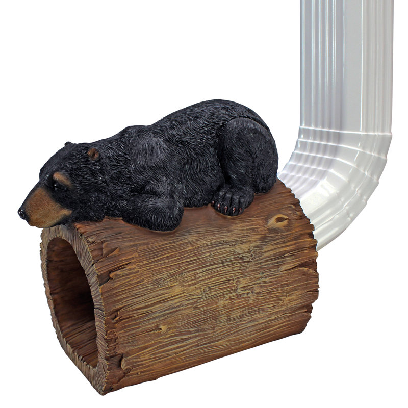 Design Toscano Gutter Guardians Black Bear Downspout Statue & Reviews ...