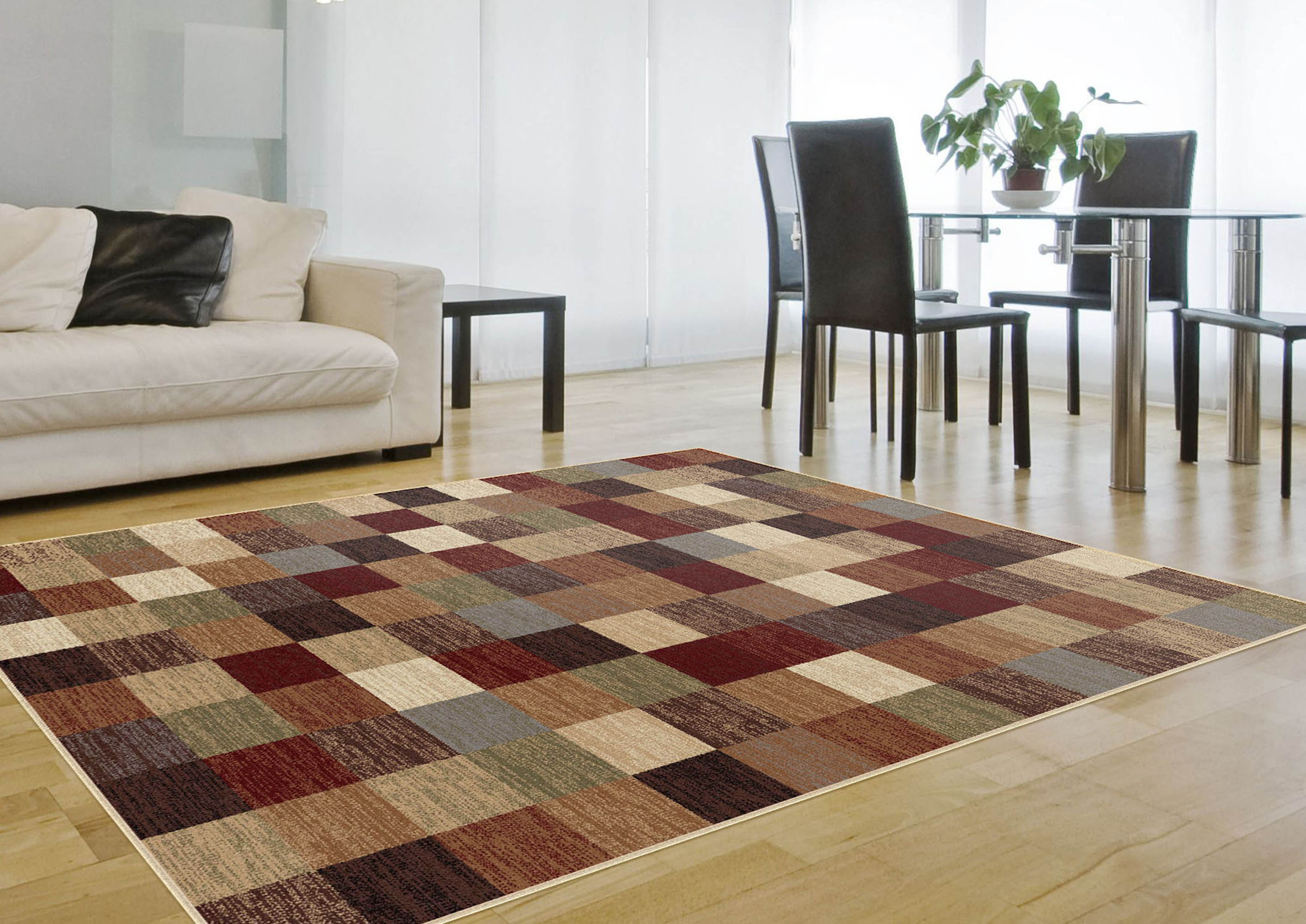 Wrought Studio™ Menzen Brown/Red Rug & Reviews | Wayfair