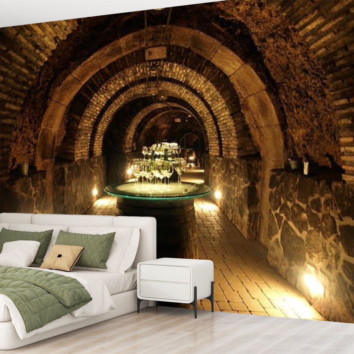 Latitude Run® Peel and Stick Canvas Wallpaper Wall Mural Tables made ...