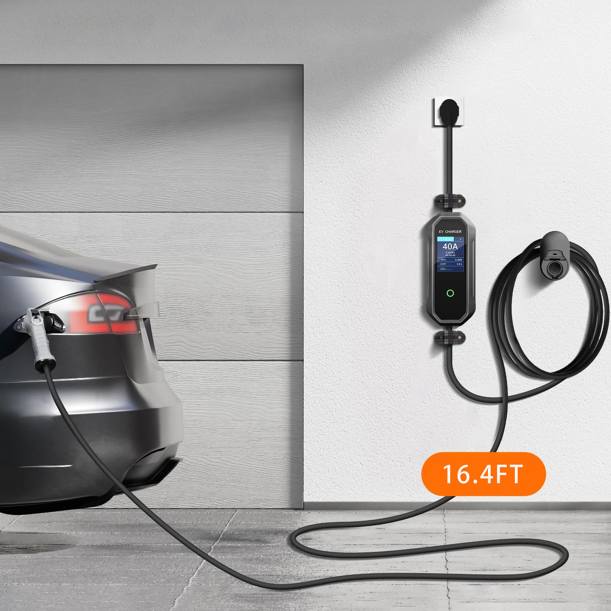 Fixturedisplays® Tesla Mobile Charger Level 1+2 ,32Amp Wall Charger ...