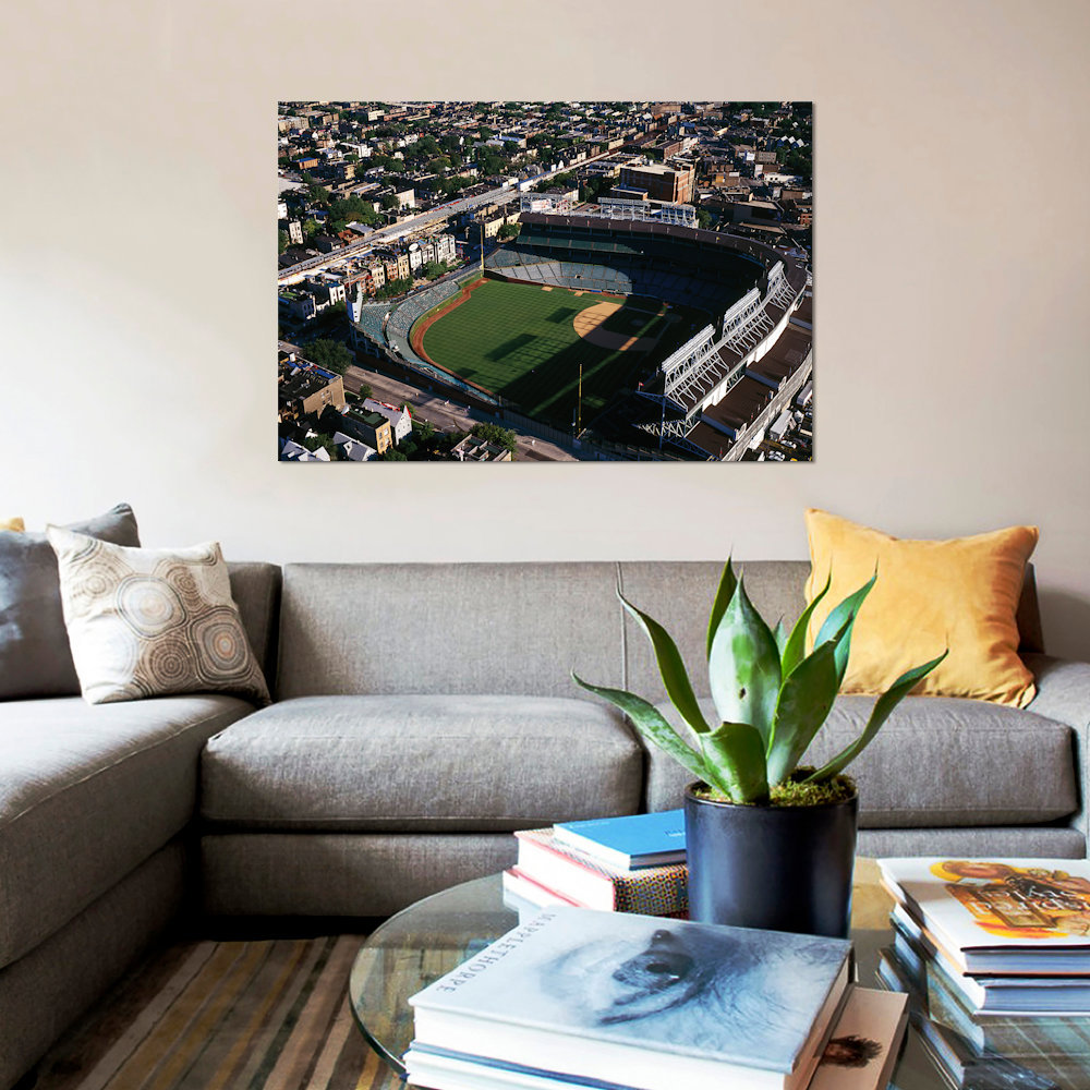 East Urban Home 'Aerial View of Wrigley Field, Chicago, Cook County ...