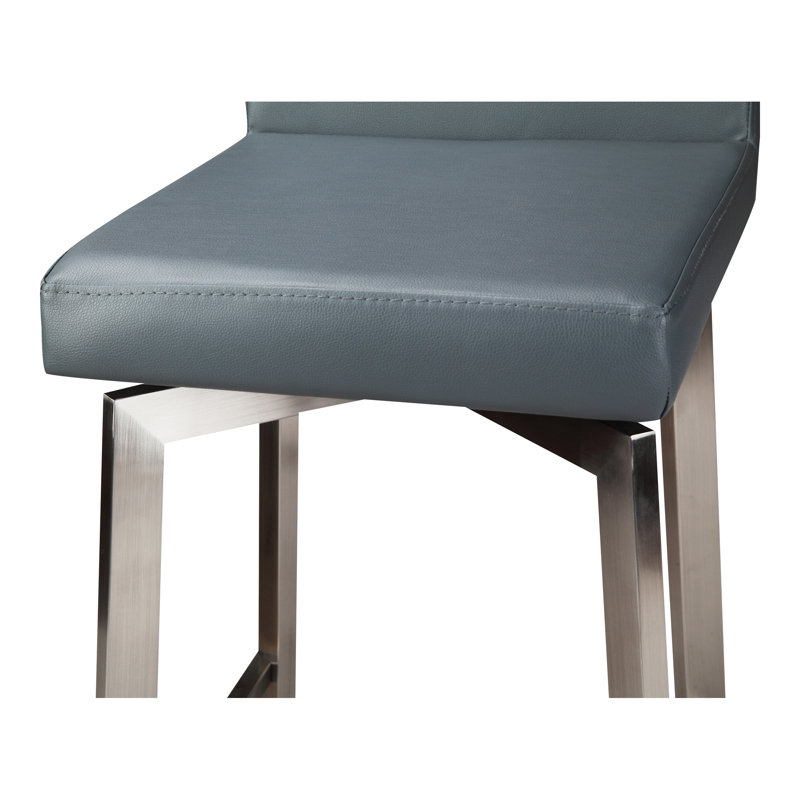 AllModern Ross Swivel Upholstered Counter Stool with Metal Frame ...