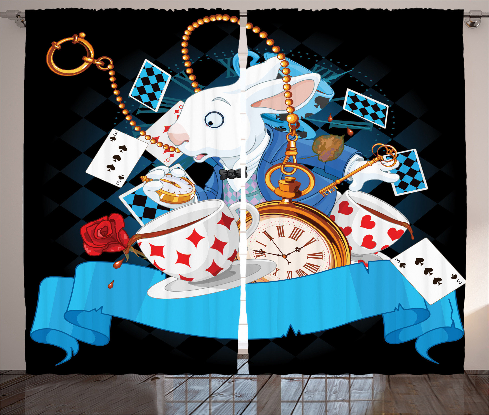 East Urban Home Kappenne Rabbit Motion Cups Hearts and Flower Character ...