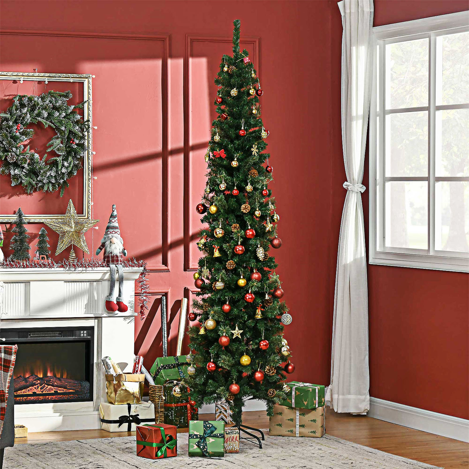 The Holiday Aisle® Pencil Artificial Christmas Tree | Wayfair