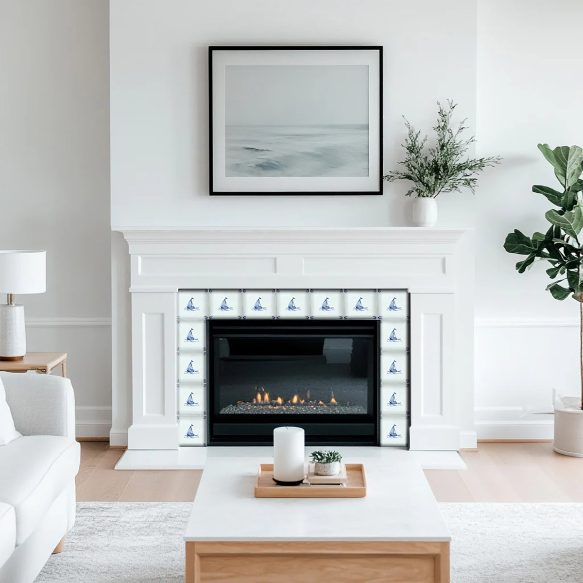 Mi Alma 4" x 4" Boat Vinyl Peel and Stick Mosaic Tile (Set of 24) | Wayfair