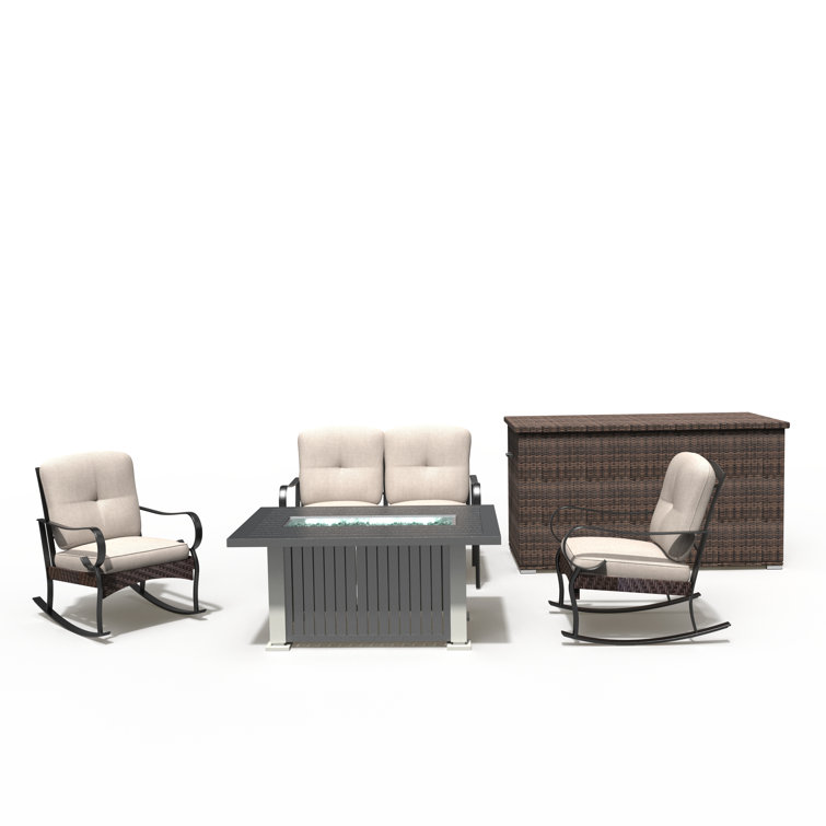 Lark Manor 5 Piece Complete Patio Set & Reviews | Wayfair