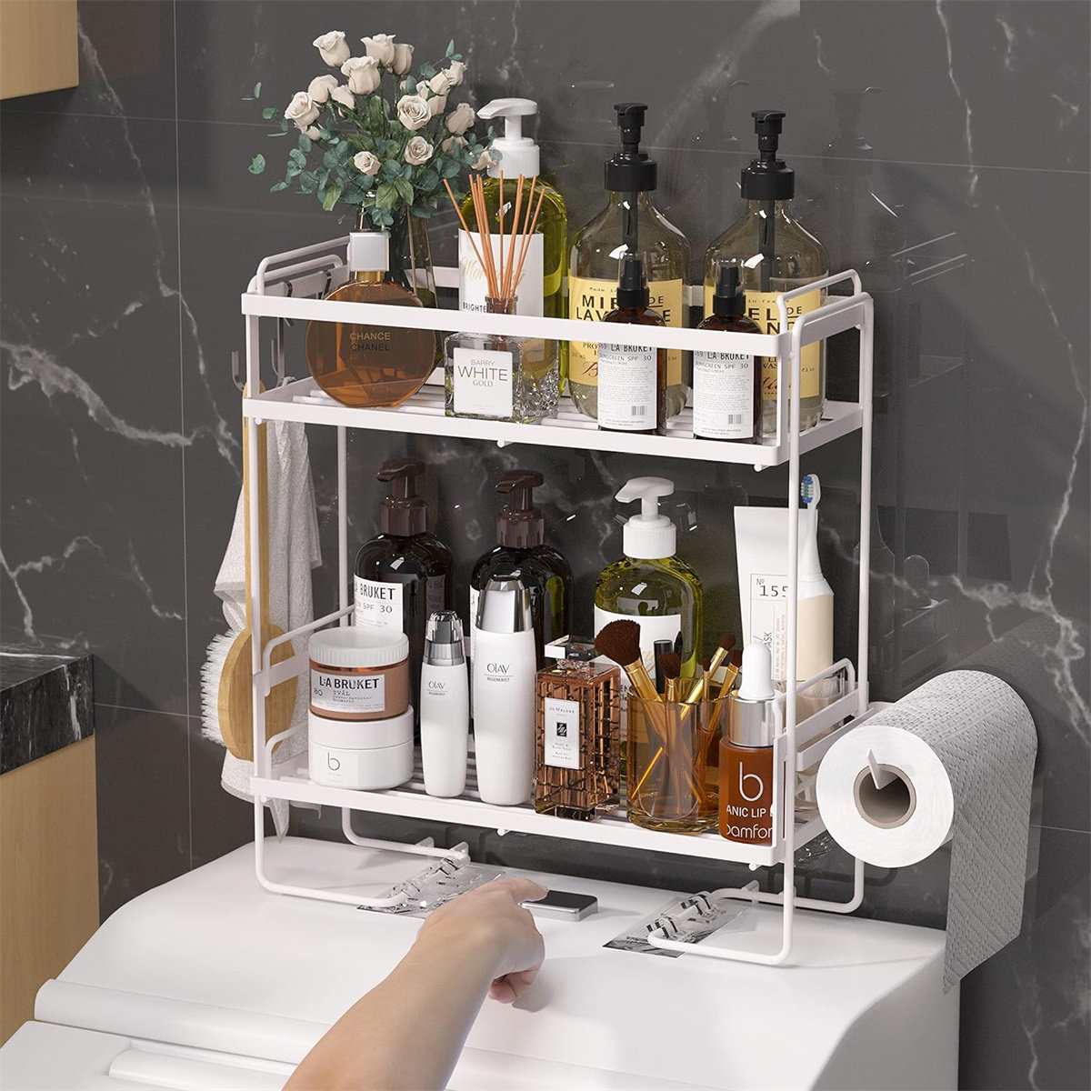 Rebrilliant Aarvik Metal Freestanding Bathroom Shelves | Wayfair