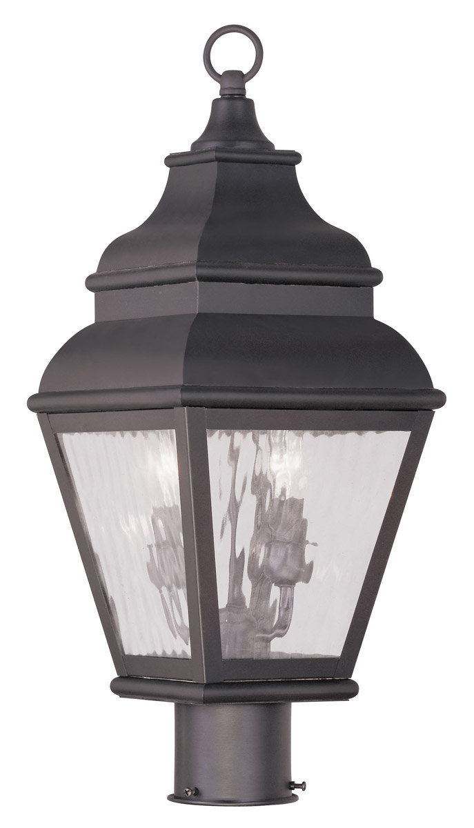 Lighting Lumens 3 Light Post-Top Lantern Pendant with Clear Beveled ...