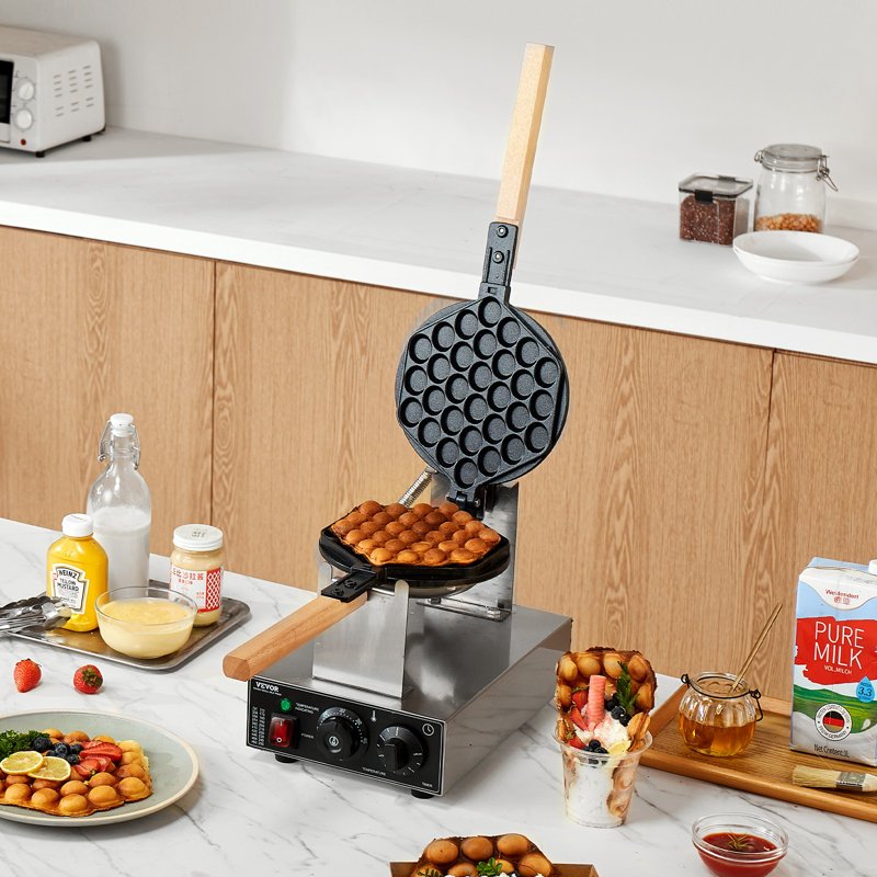VEVOR Commercial Bubble Waffle Maker Egg Pancake Baker Machine 1400W ...