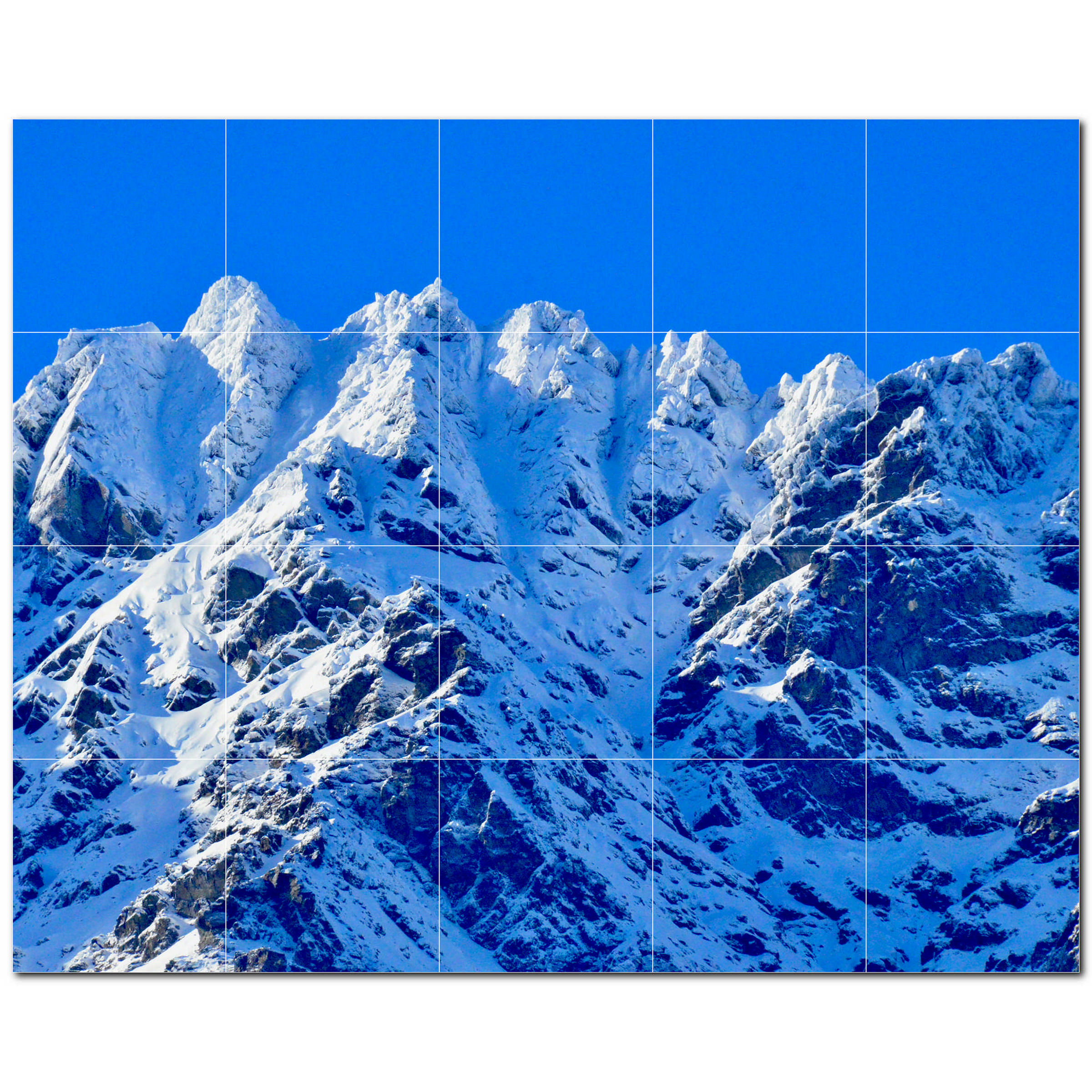 Picture-Tiles.com 40" x 32" Ceramic Mountains Photo Decorative Mural ...