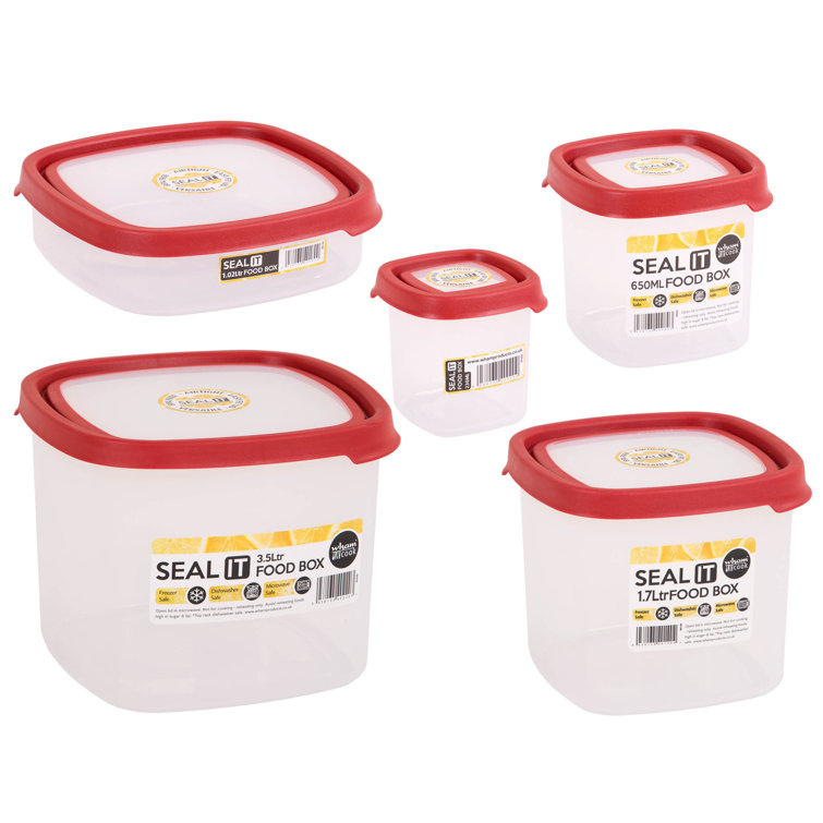 Wham 5 Container Food Storage Set Red | Wayfair.co.uk